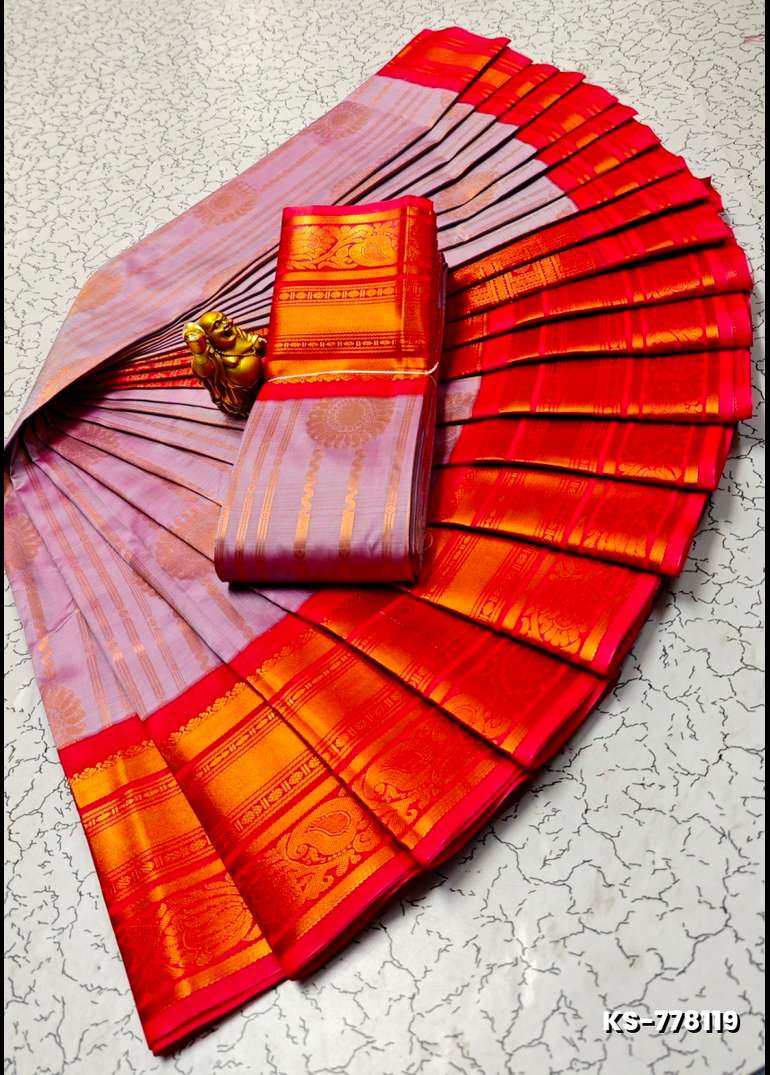 Fancy all self soft silk sarees with kottanchi border - levendor